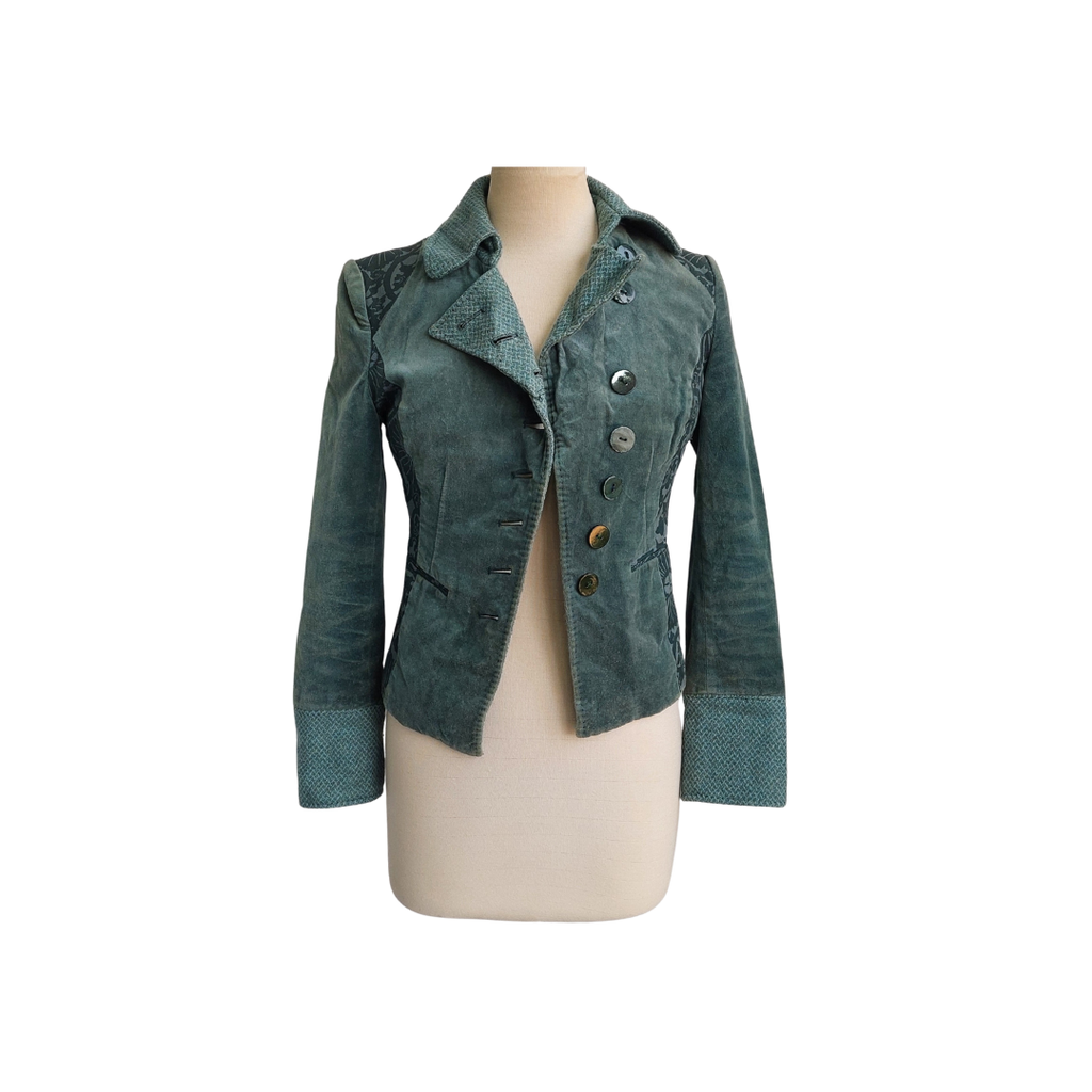 St-Martins Teal Embroidered Jacket | Pre Loved | | Secret Stash