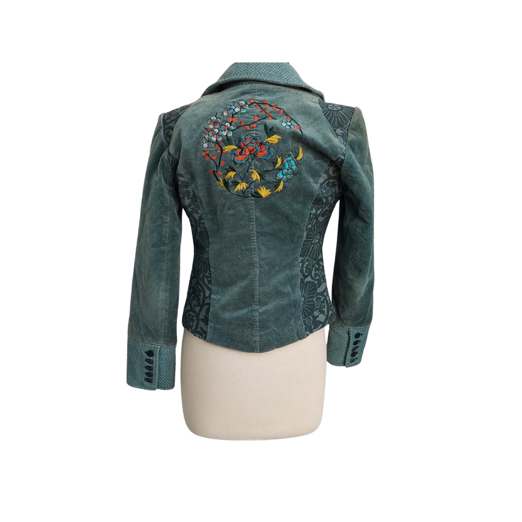 St-Martins Teal Embroidered Jacket | Pre Loved | | Secret Stash