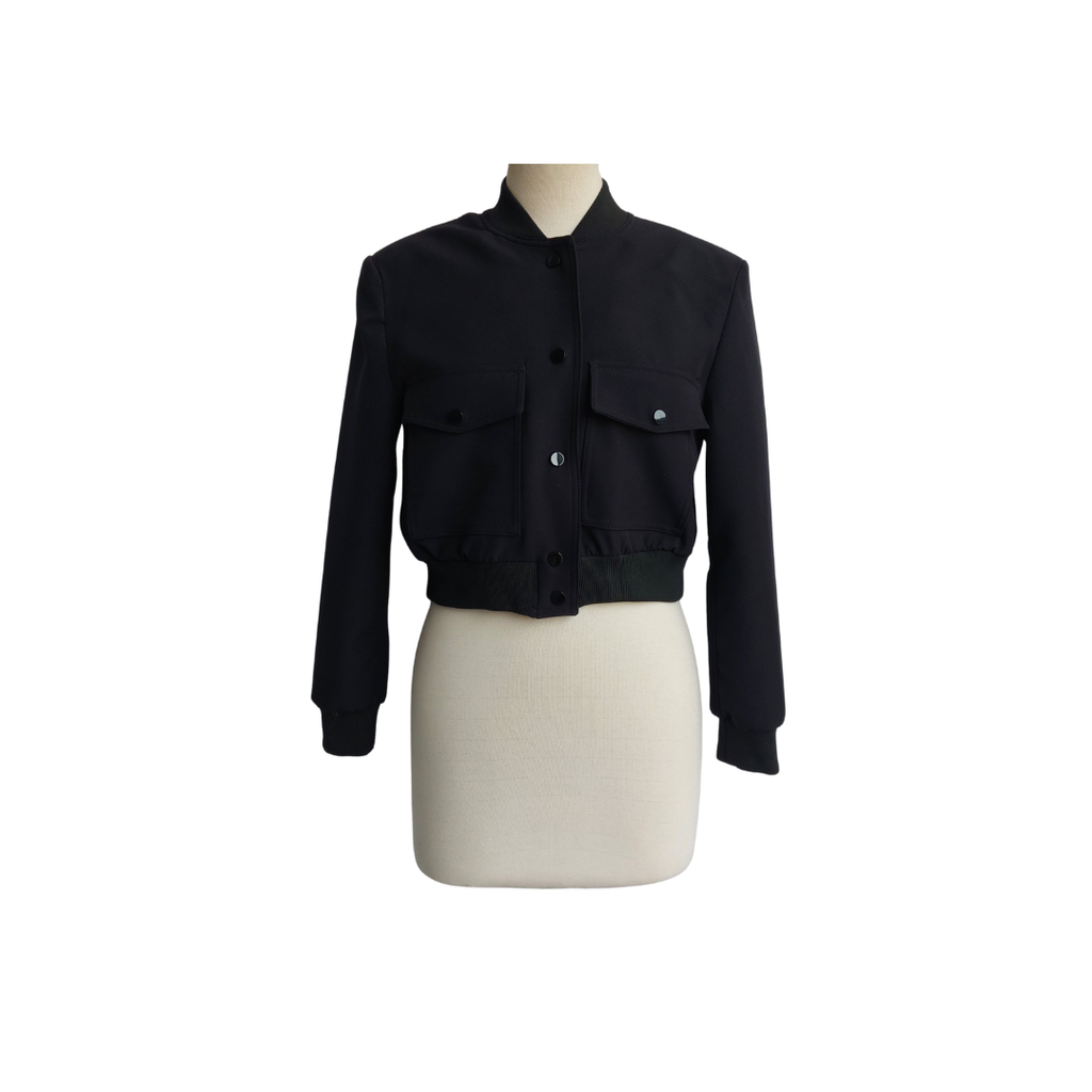 Mango Black Crop Jacket | Gently Used | | Secret Stash