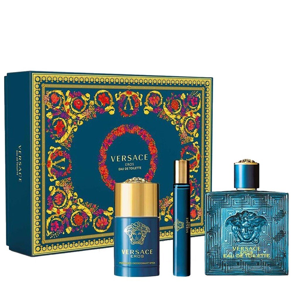 Versace Eros For Men Set EDT 100Ml+EDT 10Ml+Deo Stick 75Ml | Secret Stash