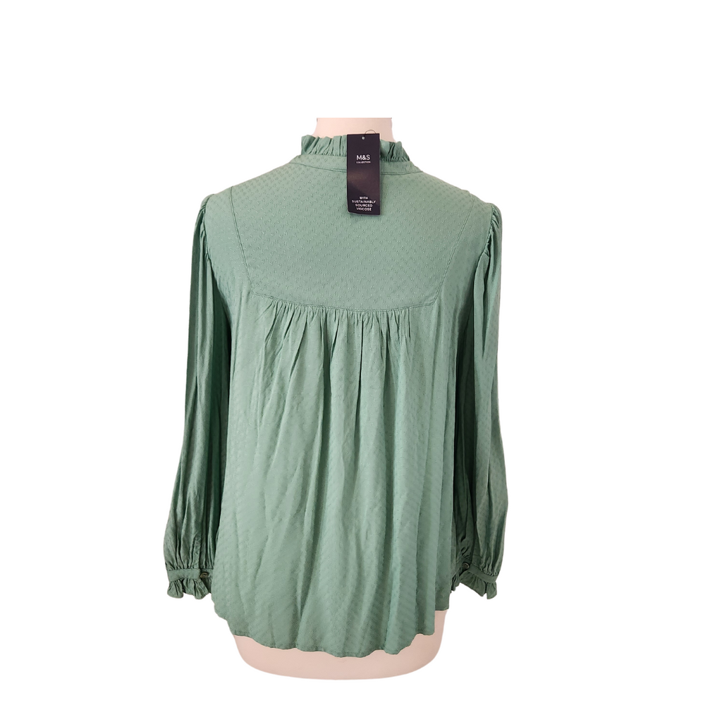 Marks & Spencer Green Peasant Blouse | Brand New | | Secret Stash